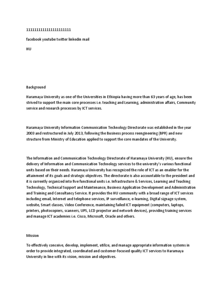 HU ICT Directorate | PDF | Educational Technology | Computer Network