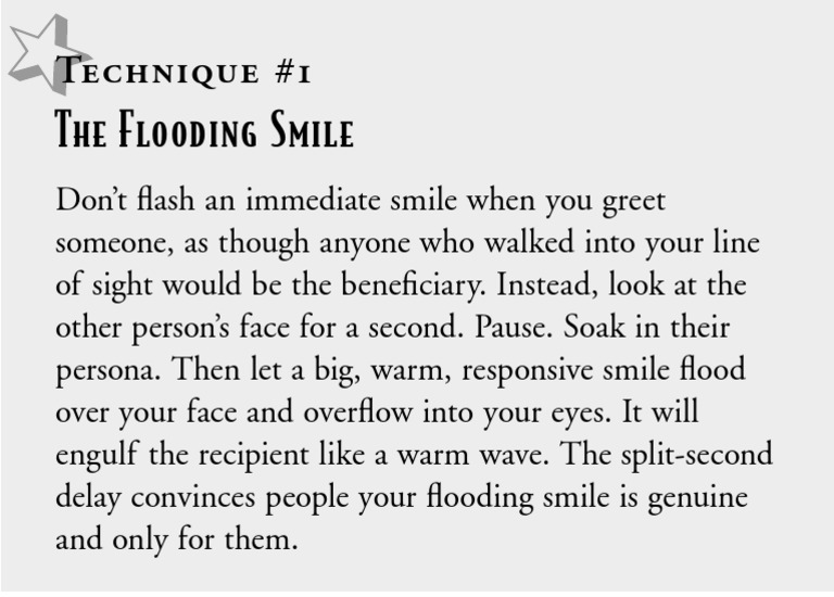 Mastering the Flooding Smile Technique | PDF | Self-Improvement