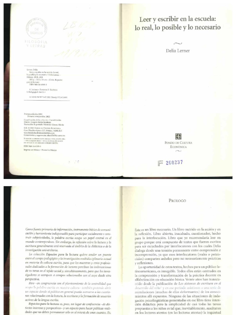 Leer y Escribir en La Escuela Delia Lerner 2001 Compressed | PDF