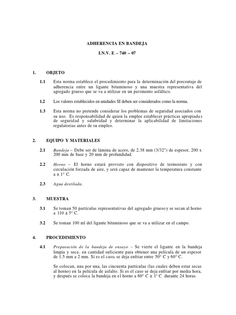 Norma INV E-740-07 | PDF