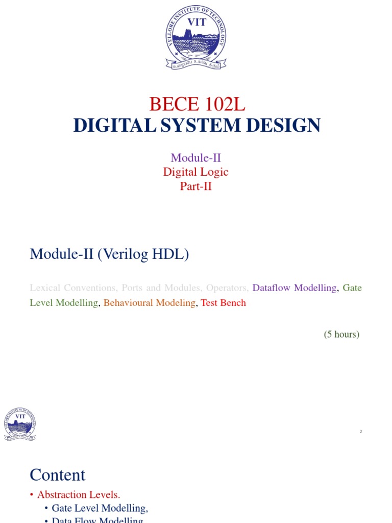 DSD Module-2 Part-2 | PDF | Logic Gate | Control Flow