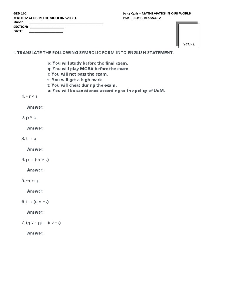 Lq3 - Mathematics in Our World | PDF | Teaching Methods & Materials