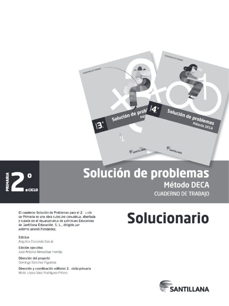 º. Solucionario. Solución de Problemas. Método DECA CUADERNO de TRABAJO ... º. Solucionario. Solución de Problemas. Método DECA CUADERNO de TRABAJO ...