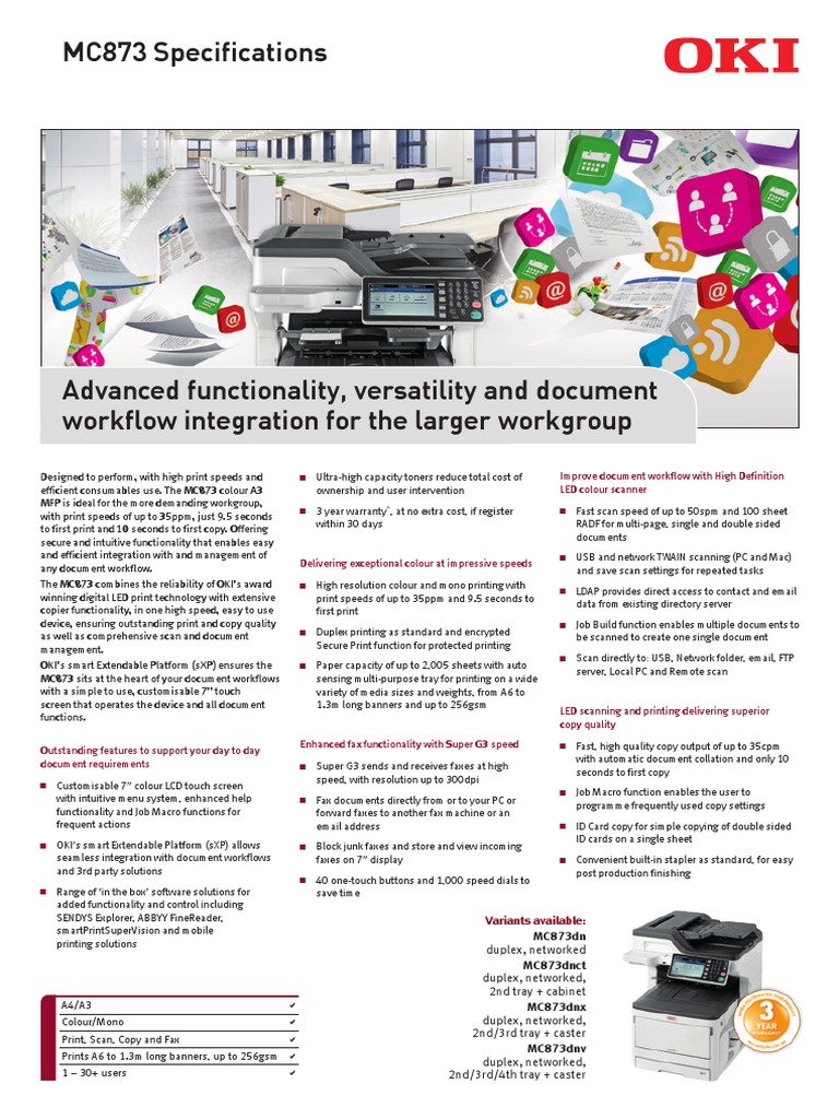 MC873 | PDF | Image Scanner | Printer (Computing)