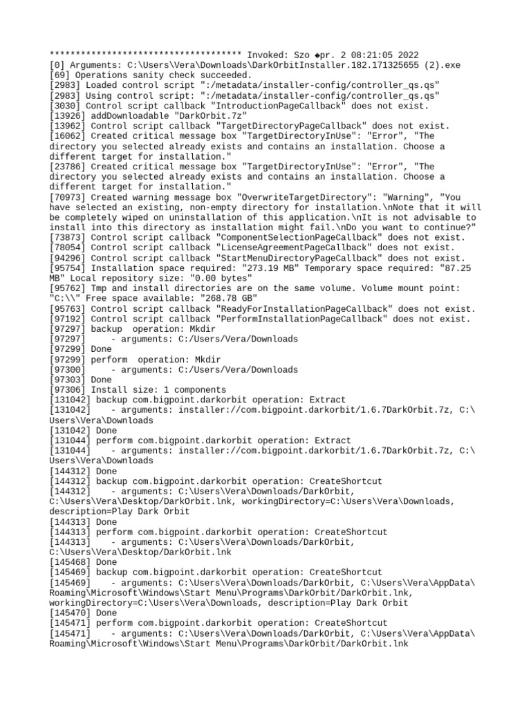 Installation Log | PDF | Microsoft Windows | Software Development