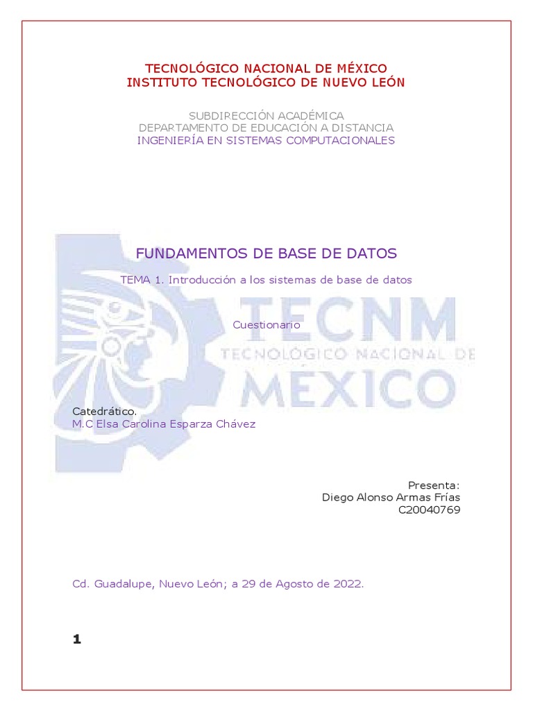 Cuestionarip | PDF | Bases de datos | Informática