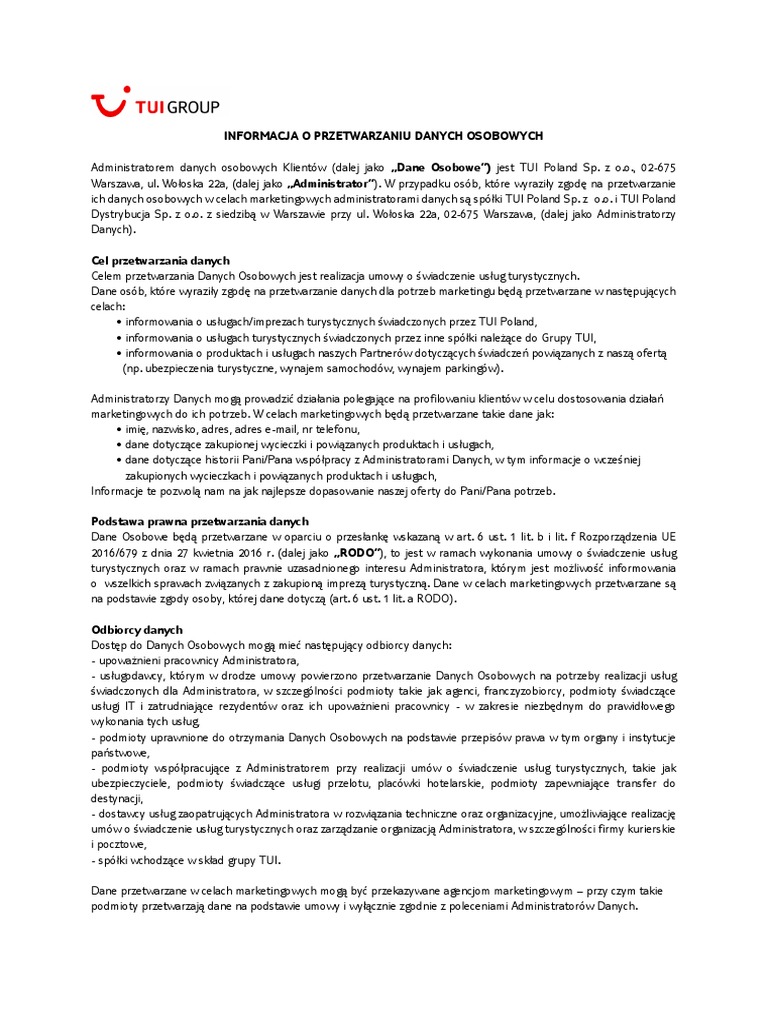 Klauzula Informacyjna | PDF