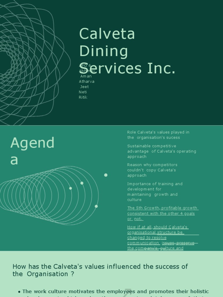 APO Group-6 Calveta Dining Services Inc | PDF | Employment | Foods