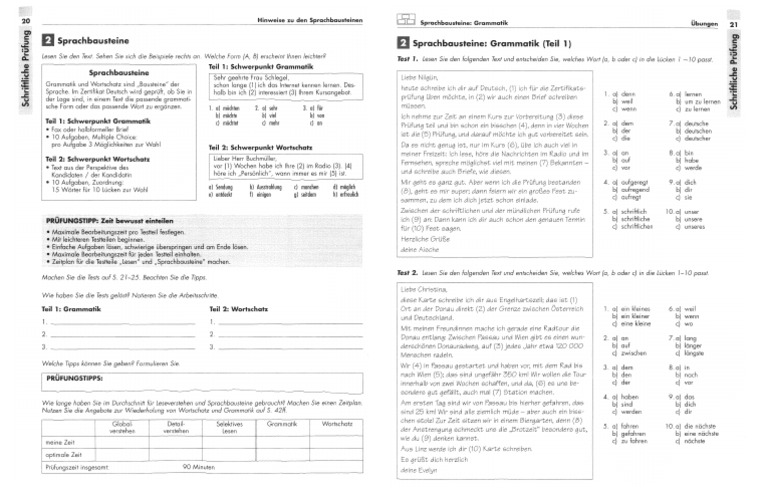 Sprachbausteine - 30112022 | PDF