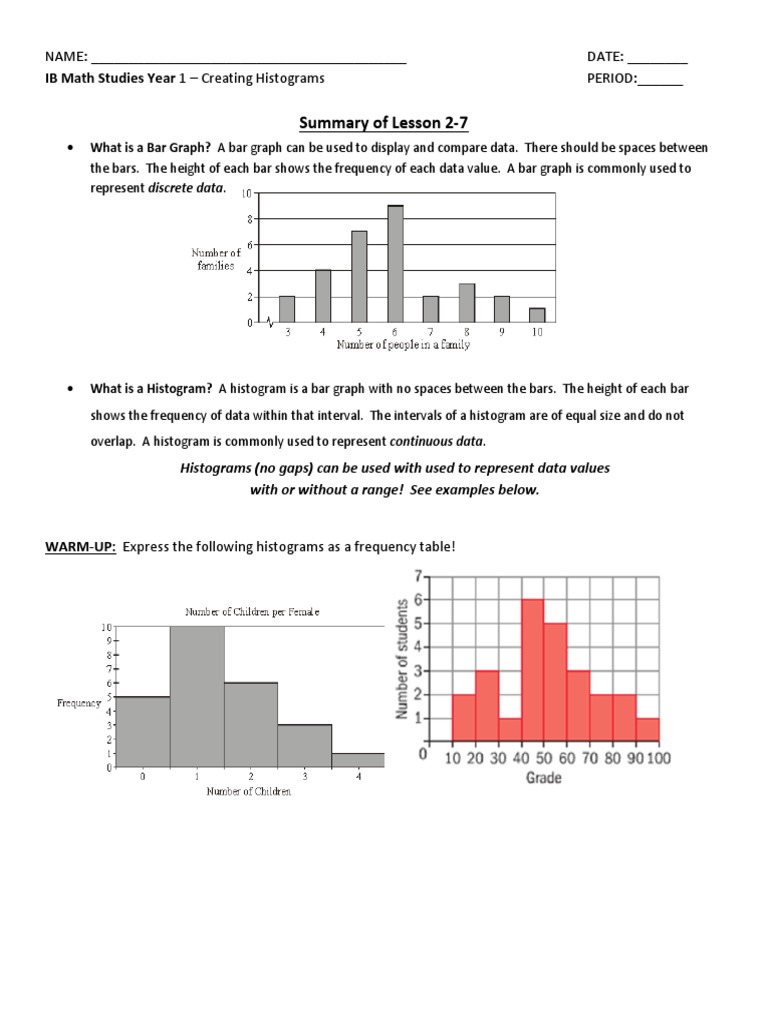 2 8 Creating Histograms | PDF | Histogram | Statistics 2 8 Creating Histograms | PDF | Histogram | Statistics