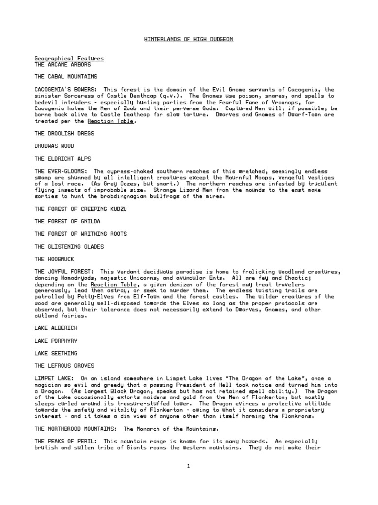 Dwarf Land Gazetteer | PDF