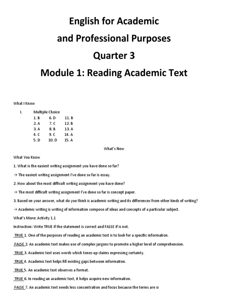 EAPP | Download Free PDF | English As A Second Or Foreign Language | Reading Comprehension