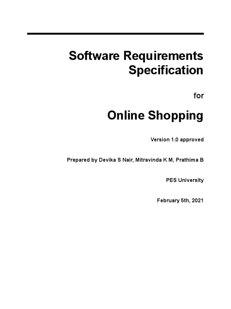Online Shopping SRS | PDF | Online Shopping | World Wide Web