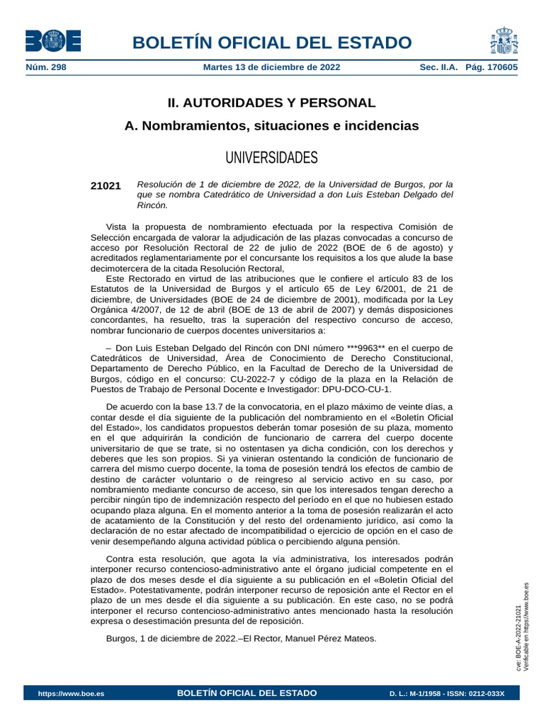 Boe A 2022 21021 | PDF | Gobierno | Justicia