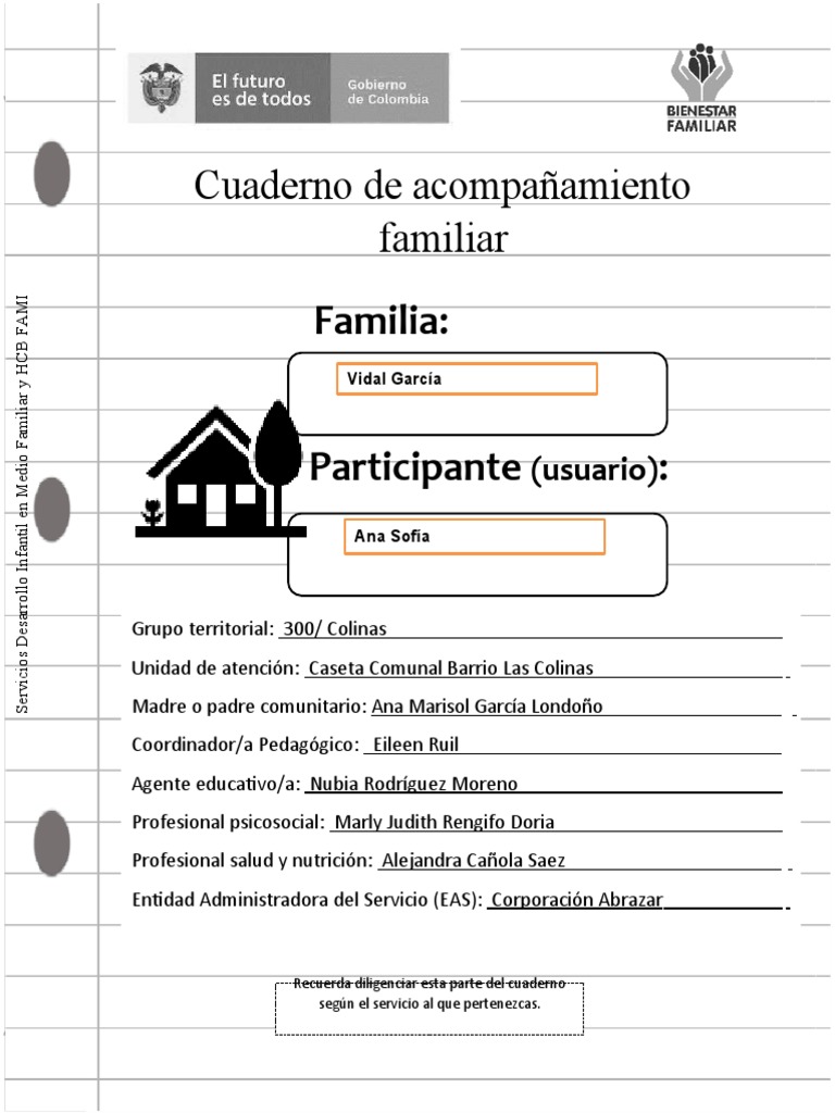 Cartilla Ana Sofia Vidal Garcia.. Llena | PDF | Parto | Alimentos
