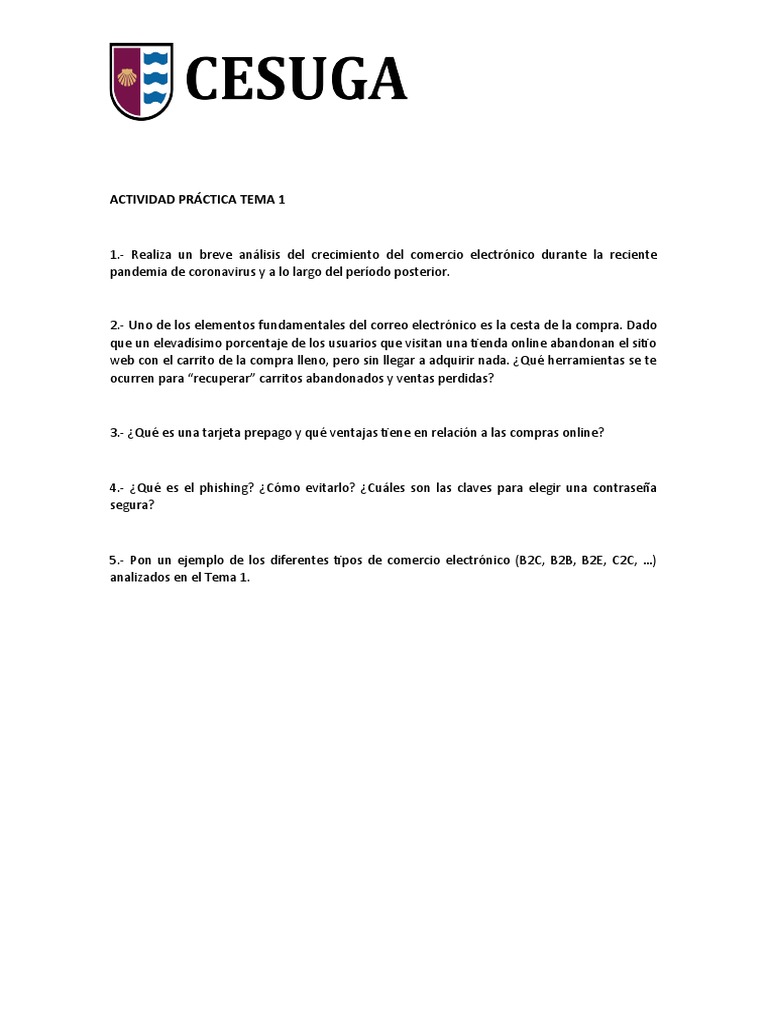 Actividad Práctica Tema 1 | PDF