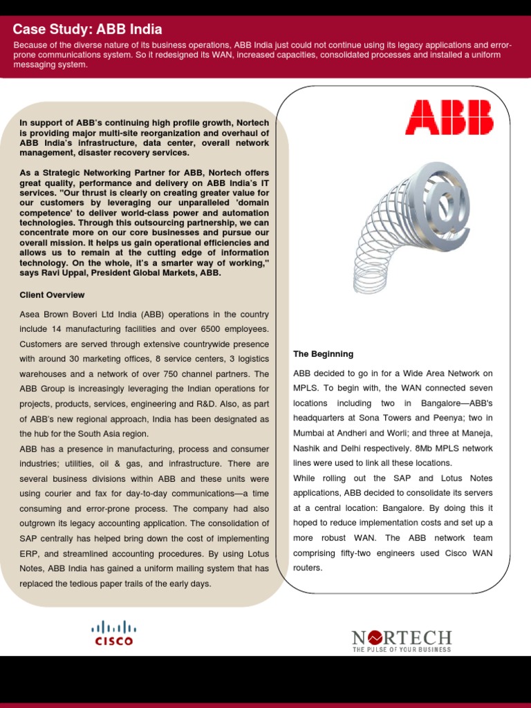 Case Study: ABB India | PDF | Ibm Notes | Data Center