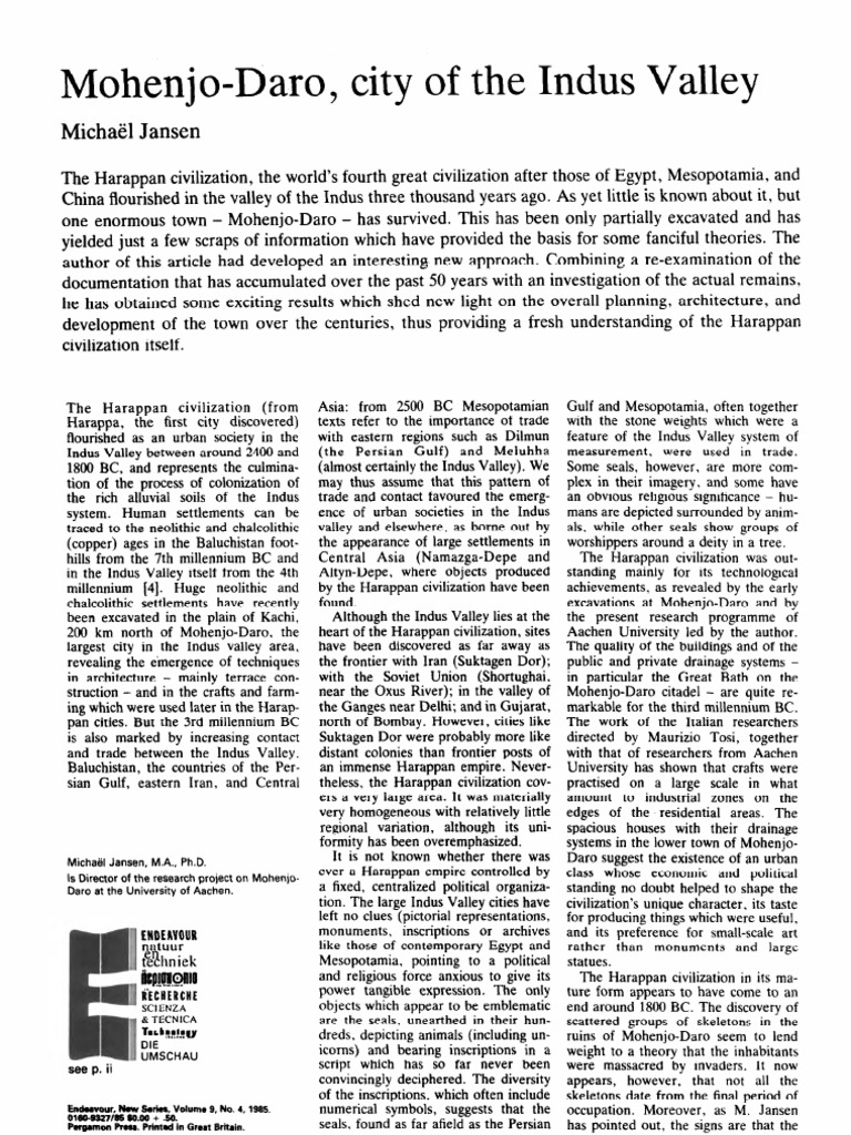 Sindhu Valley Civilization | PDF | Archaeology | Nature