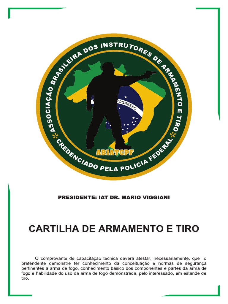 Abiatcpf - Cartilha de Armamento e Tiro | PDF | Calibre | Armas de fogo