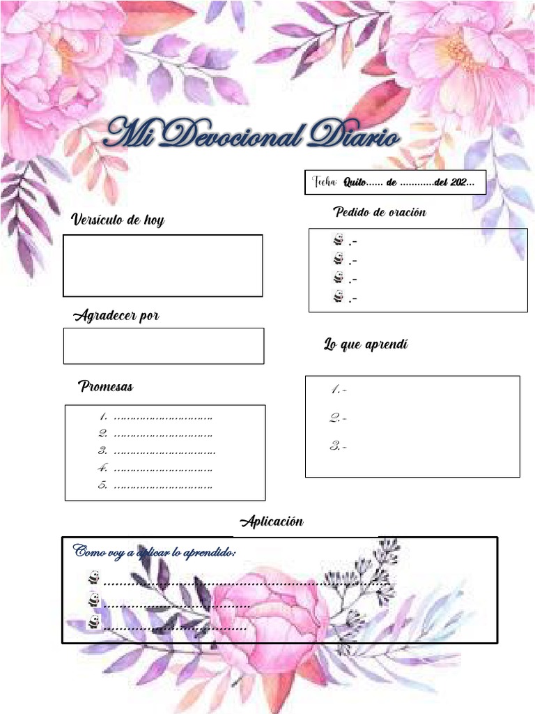 Plantillas de Devocionales | PDF