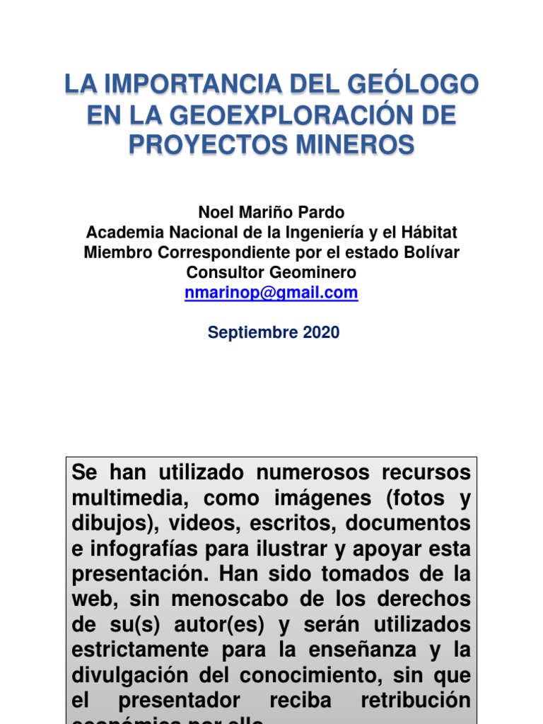 La Importancia Del Geólogo Geoexploración en Proyectos Mineros | PDF