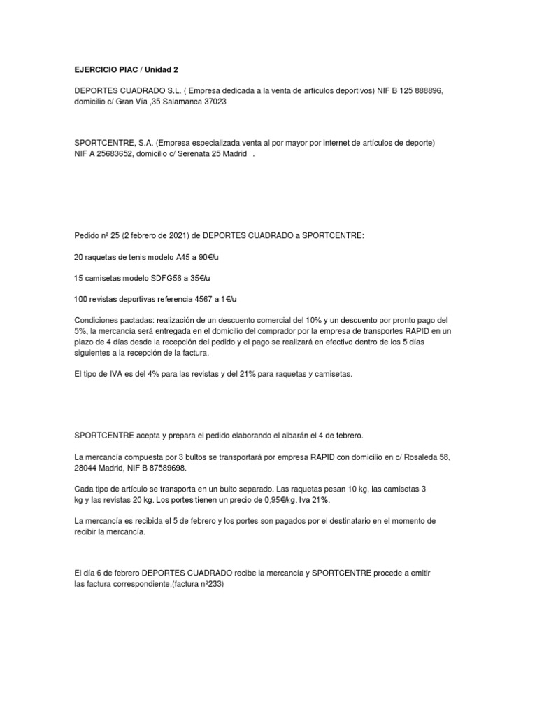 Ejercicio U2 PIAC | PDF