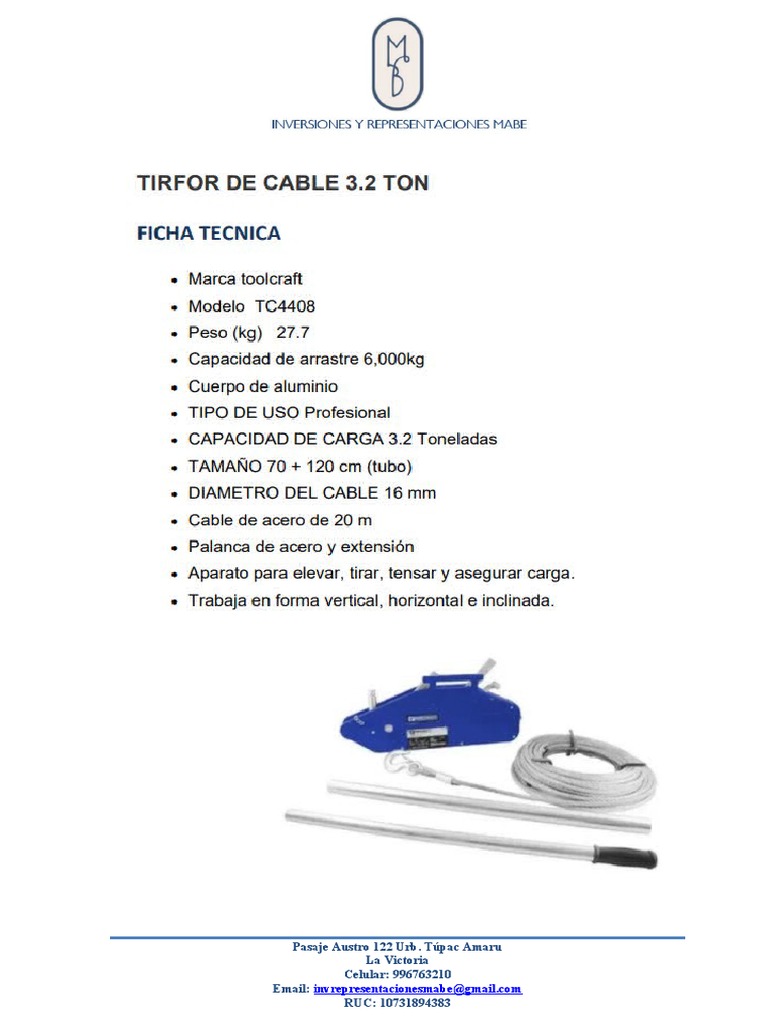 Tirfor 3.2 | PDF