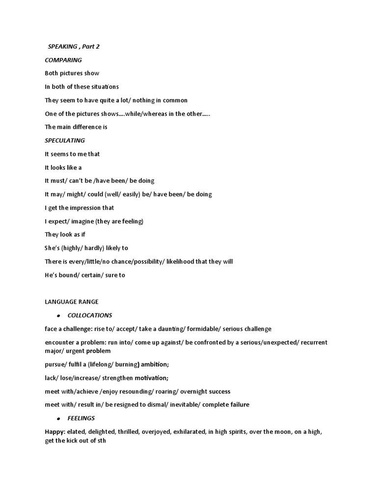 CAE Speaking, Part 2 | PDF