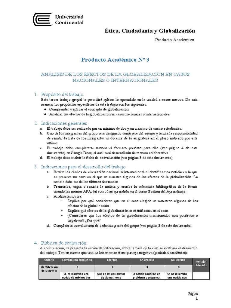 Producto Academico 03 - v2 | PDF | Costo de la vida | Perú