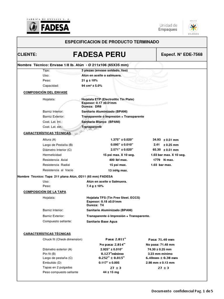 Fadesa Peru Ede-7568 (c211x106l+t211) c17-t18 Bpani | PDF | Alimentos ...