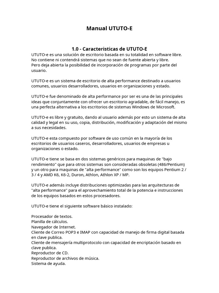 Manual Ututo | PDF | Distribución de Linux | Archivo de computadora