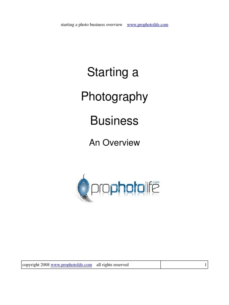 Start A Photo Business | PDF