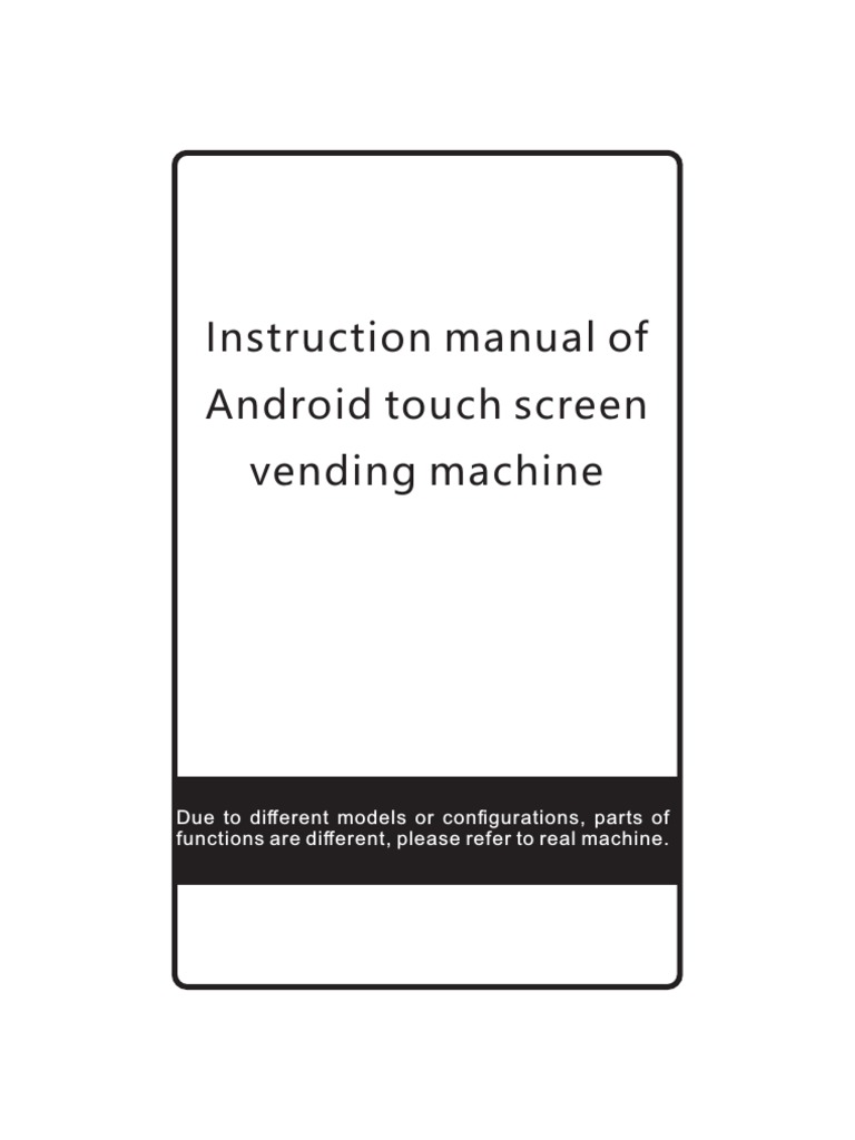 Android Touch Screen Vending Manual | PDF | Android (Operating System ...