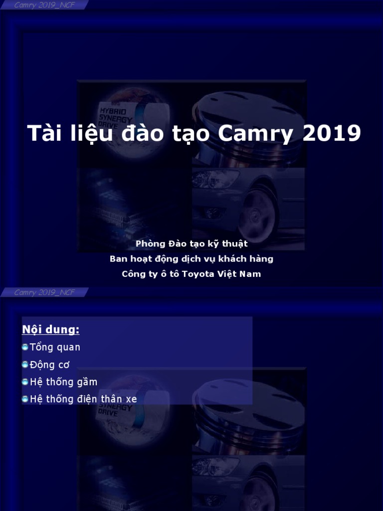 Camry 2019 NCF Material Final | PDF