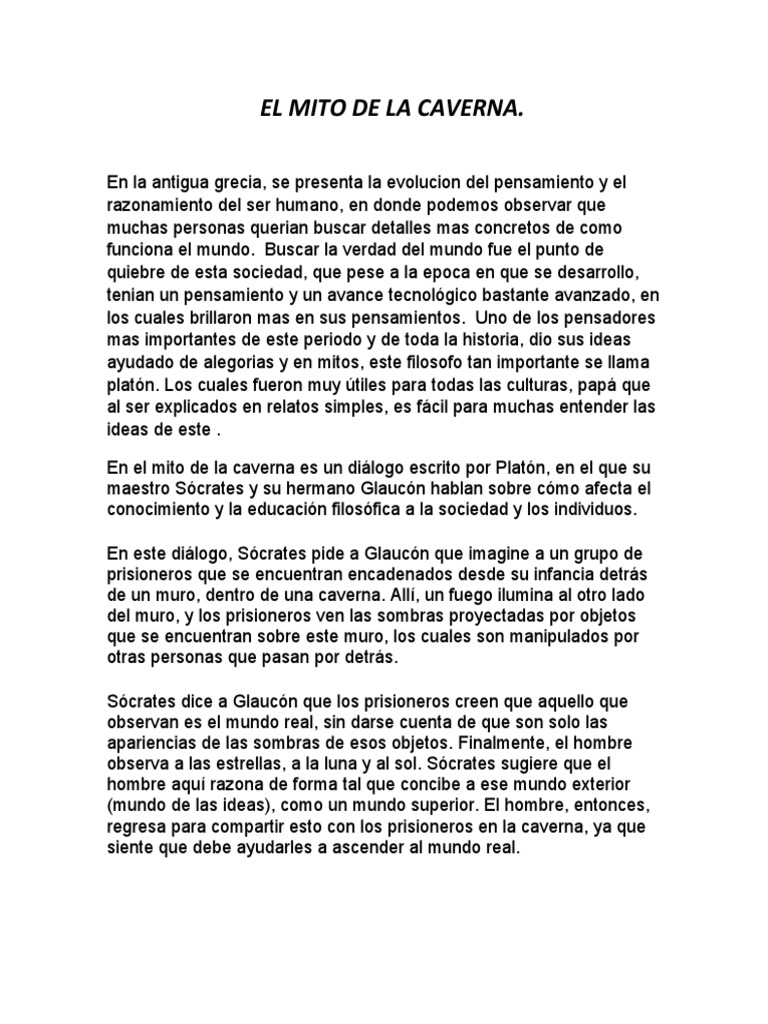 El Mito de La Caverna | PDF