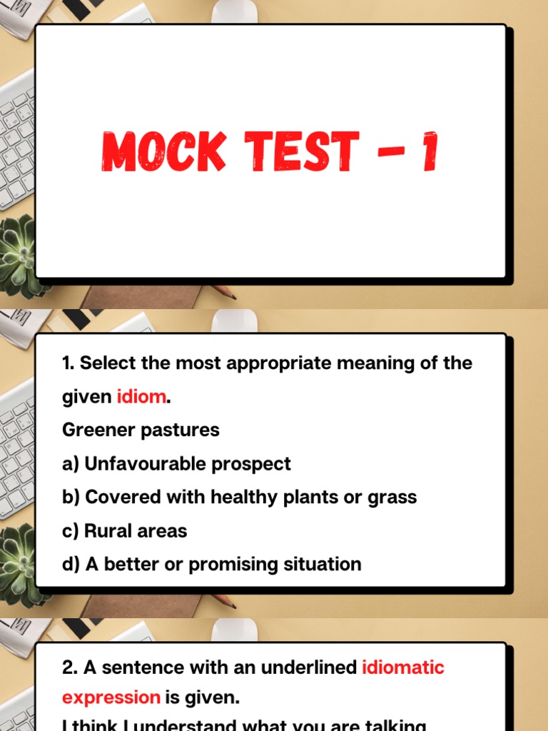 Mock Test - 1 | PDF