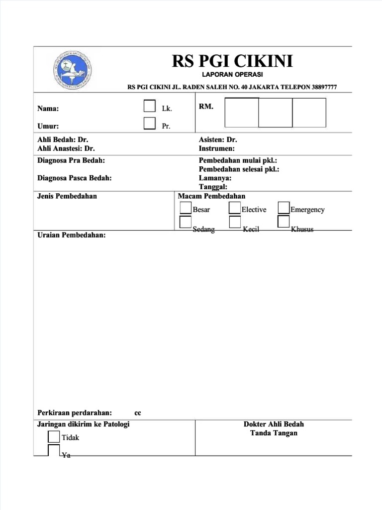 PDF Rs Pgi Cikini Besar Elective Emergency Sedang Kecil Khusus Compress | PDF