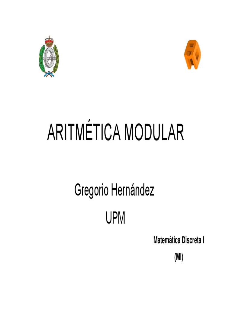 Aritmética Modular | PDF | Teoría del anillo | Aritmética