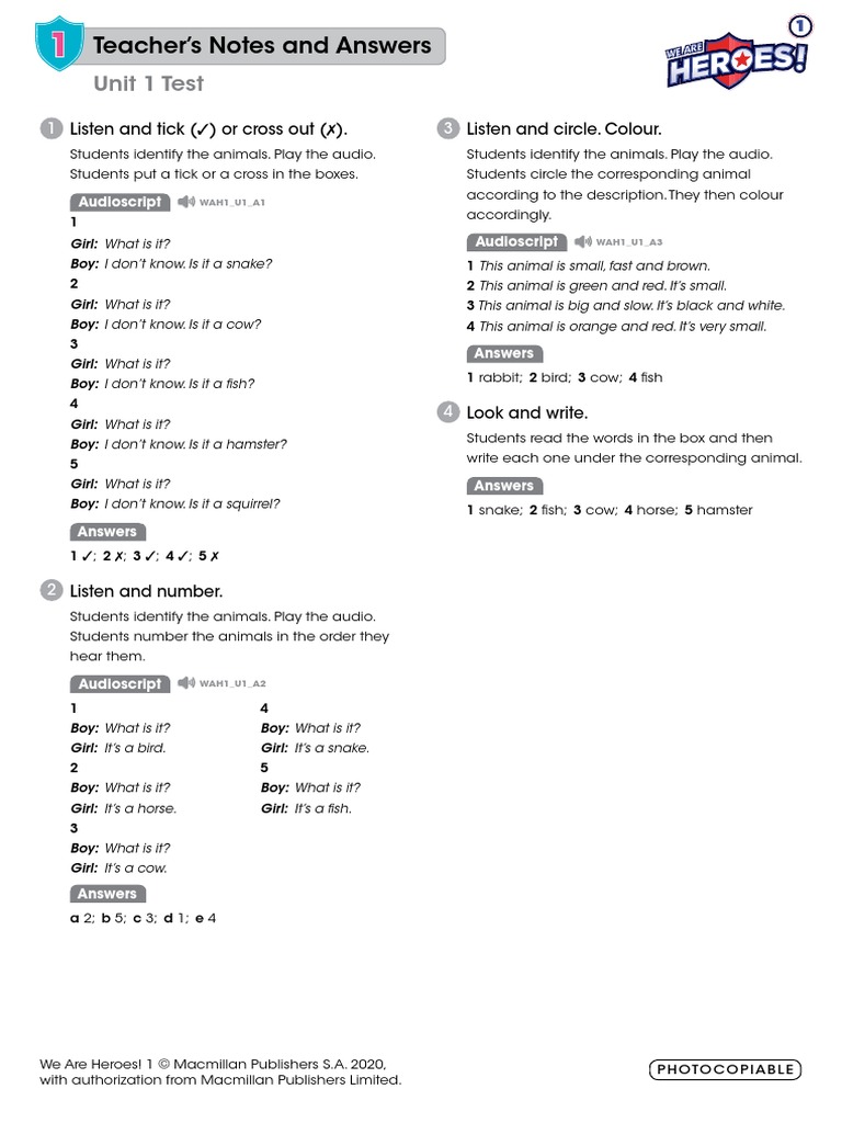 WAH1 U1 Unit Test Answers | PDF