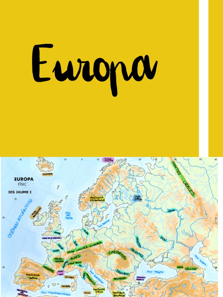 Mapa Europa | PDF | Ciencias de la Tierra | Geomorfología