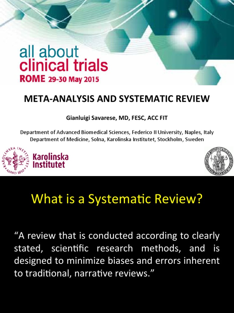 Understanding Systematic Reviews and Meta-Analysis | PDF | Meta ...
