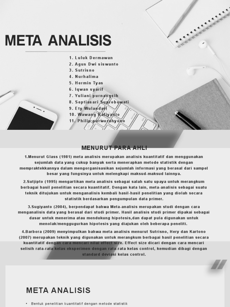 Presentasi Meta Analisis Sistematic Review | PDF