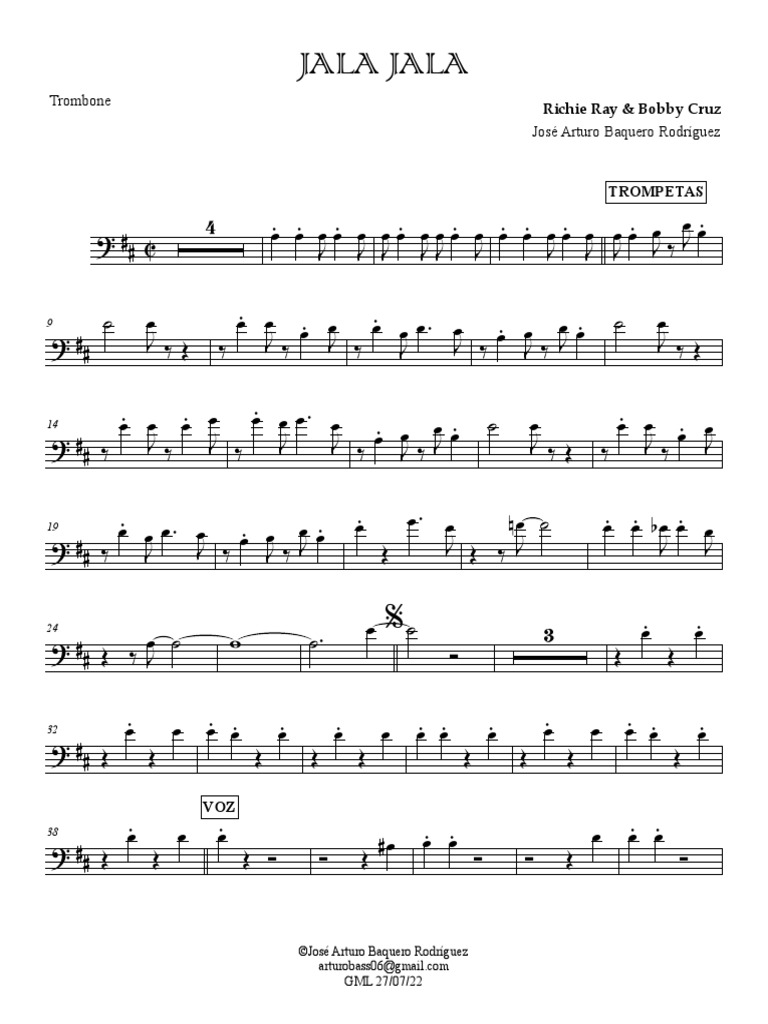 Jala Jala - Trombón | PDF