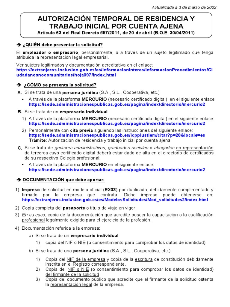 Requisitos y documentación necesaria para solicitar una autorización ...