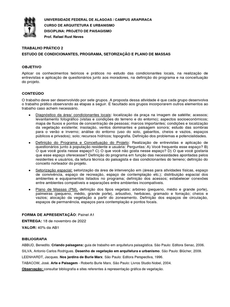 Roteiro TP 2 - Diagnóstico - Plano de Massas | PDF