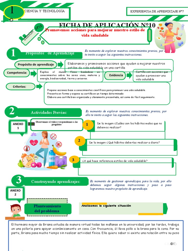 1° Ficha de Aplicación-Sesión 10-Sem.5-Exp.7-Cyt | PDF | Aprendizaje | Comportamiento