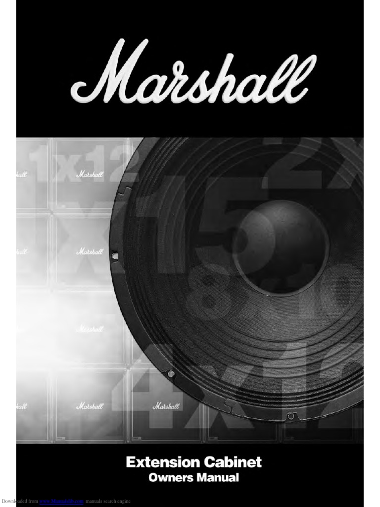 Marshall 4x12 Cabinet Manual | PDF | Loudspeaker | Sound