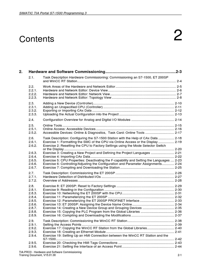 TIA PRO3 02 HW SW Commissioning | PDF | Computer Network | Network Topology