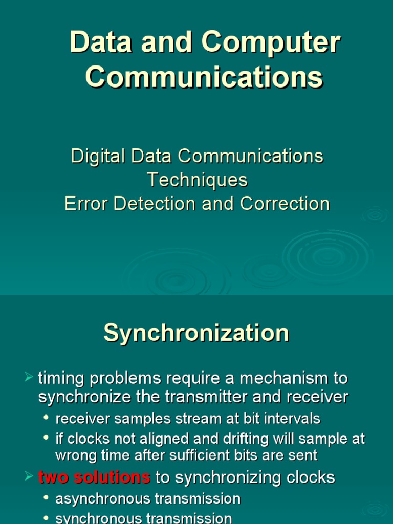 010 Error Detection And Correction Ch 10 Pdf Error Detection And Correction Computer
