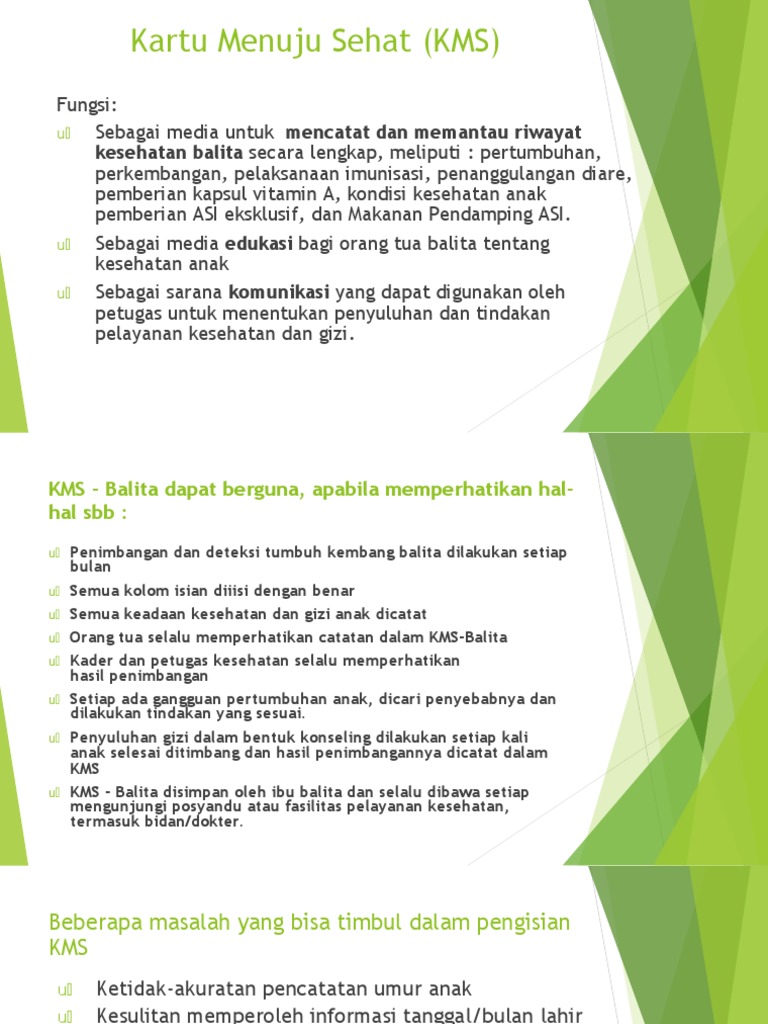 Kartu Menuju Sehat Kms | PDF